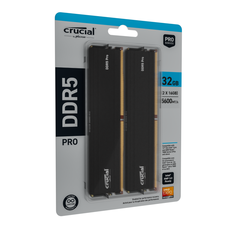 Ram PC Crucial PRO KIT 32GB 5600MHz DDR5 (16GBx2) - CP2K16G56C46U5 - 5sc.vn
